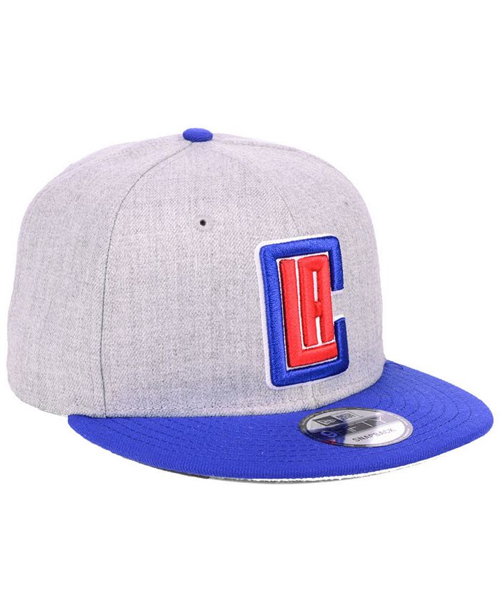 New Era Los Angeles Clippers Heather Gray 9FIFTY Snapback Cap - Macy's