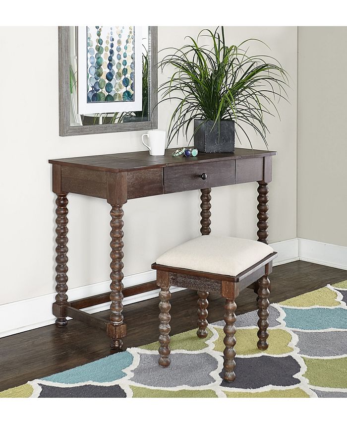 Linon Home Décor Ashley Vanity Set with Bench and Mirror - Macy's