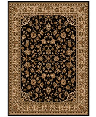 CLOSEOUT! KM Home Florence Kashan Black 4-Pc Rug Set - Macy's