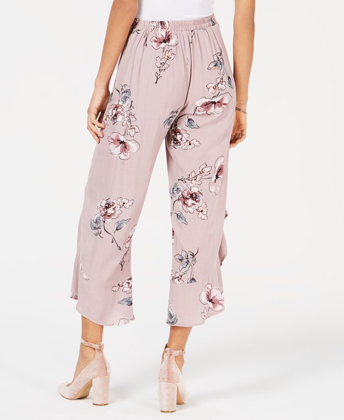 American Rag Juniors' Ruffled Tie-Front Pants, Created for Macy's - Macy's