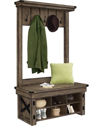 Ameriwood Home Broadmore Entryway Hall Tree With Storage Bench - Macy's