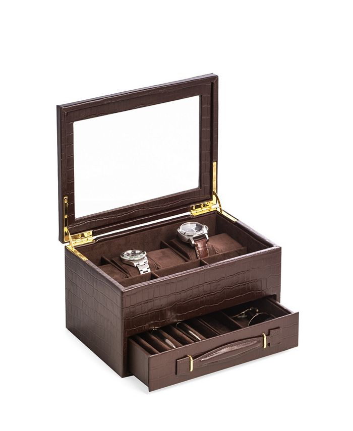 Bey-Berk Leather Watch Box - Macy's