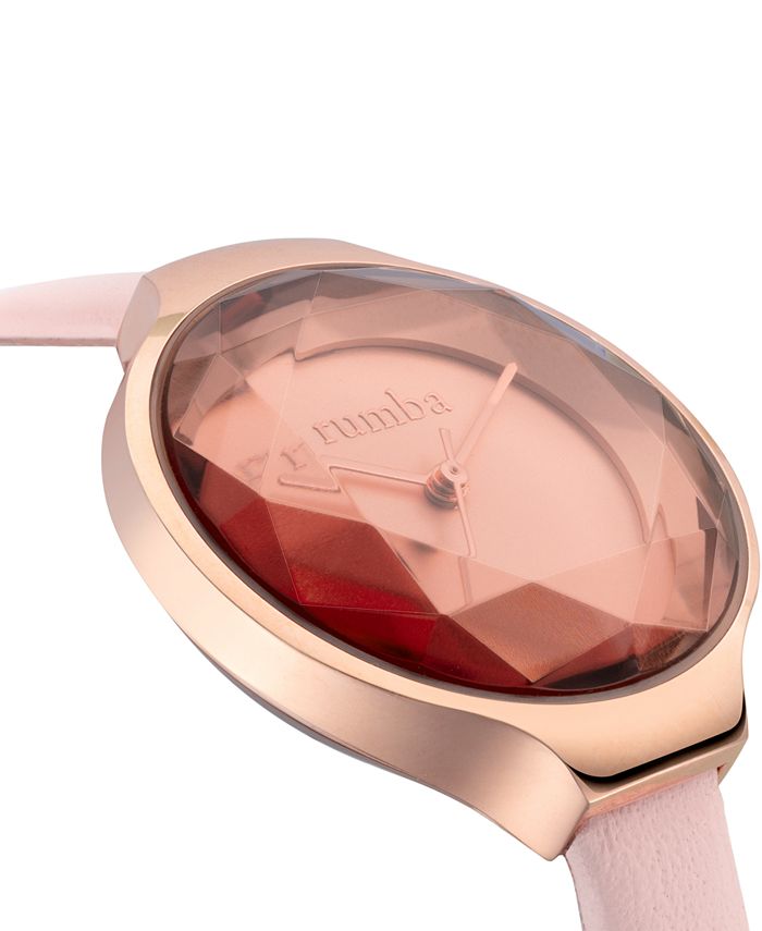 RUMBATIME Orchard Gem Leather Women's Watch Blush - Macy's
