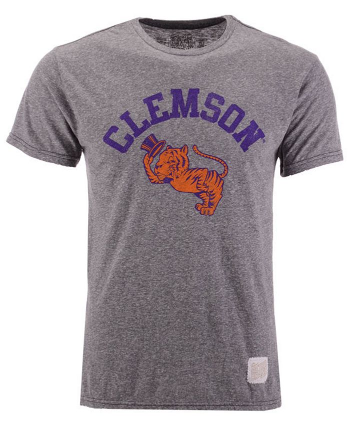 Retro Brand Men's Clemson Tigers Retro Logo Tri-blend T-Shirt - Macy's