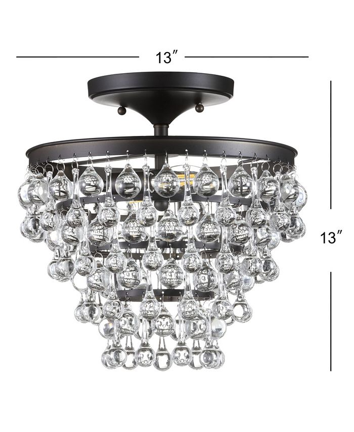 Jonathan Y Toronto Metal or Crystal Led Flush Mount - Macy's