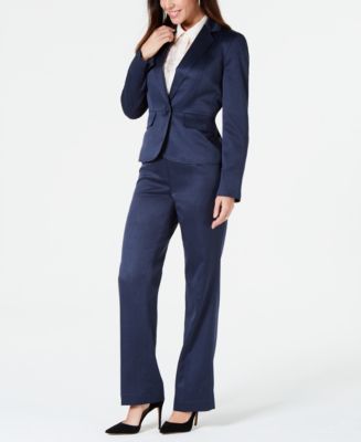 Le Suit Glossy Pant Suit - Macy's