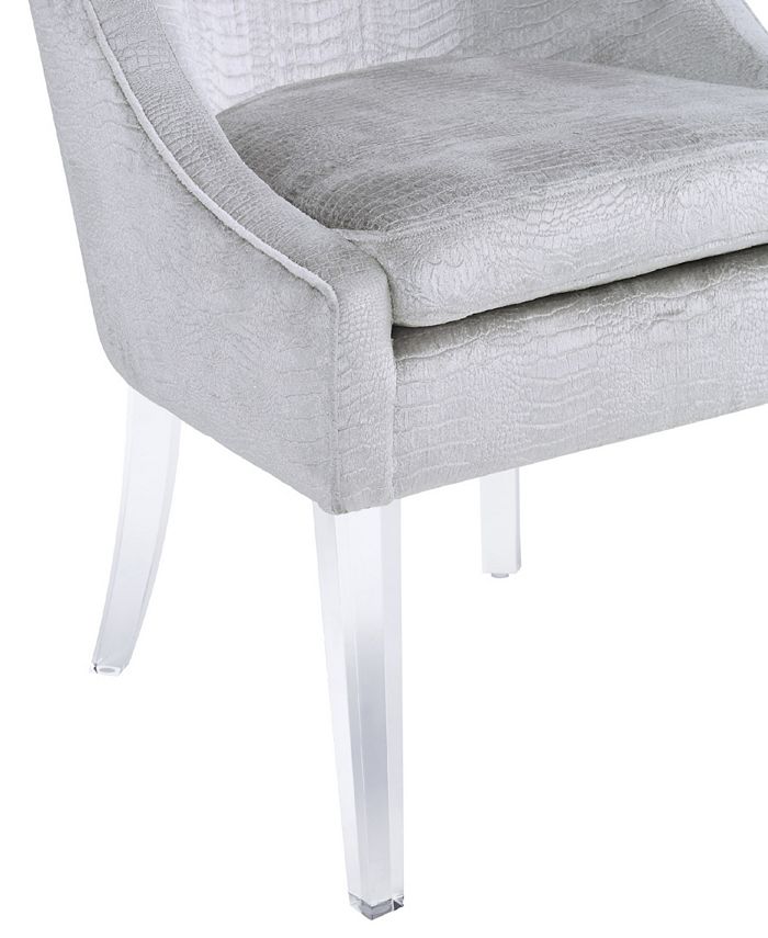 TOV Furniture Myra Silver Croc Chair - Macy's