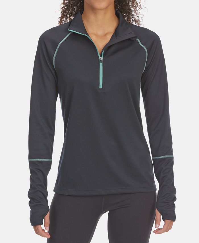 Macy's EMS® Women's Techwick Midweight 1/4-Zip Base Layer Top - Macy's