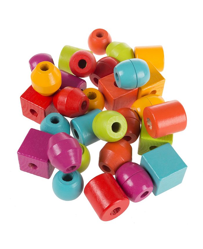 Trademark Global Kids Bead And String Lacing Toy Set By Hey Play - Macy's