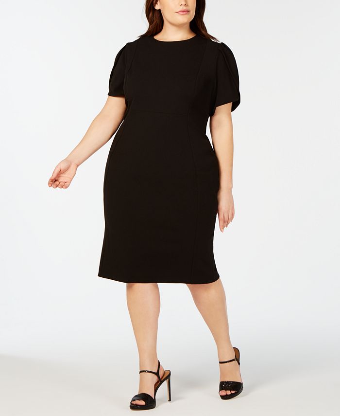 Calvin Klein Plus Size Puff Sleeve Sheath Dress Macys