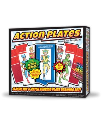 Action Plates Rub and Color Design Set - Macy's
