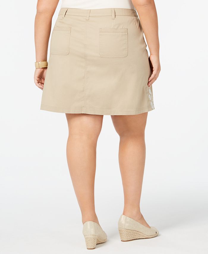 Karen Scott Plus Size Printed Skort, Created for Macy's - Macy's
