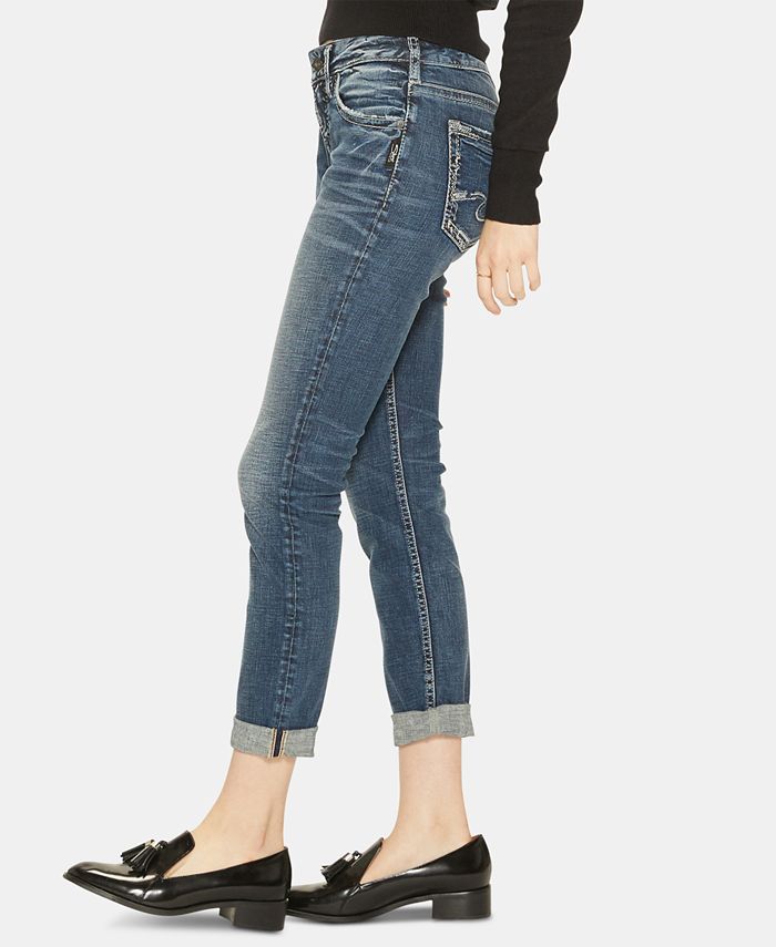 Silver Jeans Co. Cuffed Boyfriend Jeans - Macy's