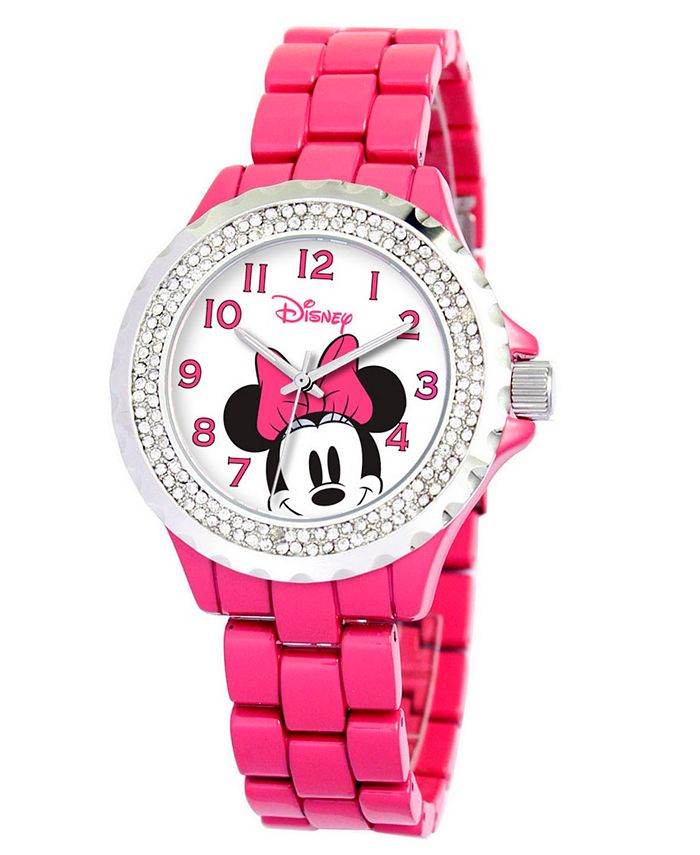 ewatchfactory Disney Minnie Mouse Women's Pink Alloy Enamel Spark Watch ...