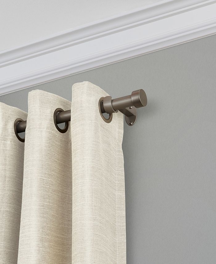 Elrene Serena Adjustable 28"-48" Curtain Rod with Cap Finials - Macy's