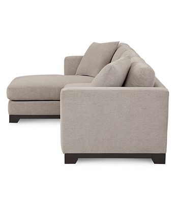 Furniture Elliot II 107" Fabric 2-Pc. Chaise Sleeper Sectional Sofa ...