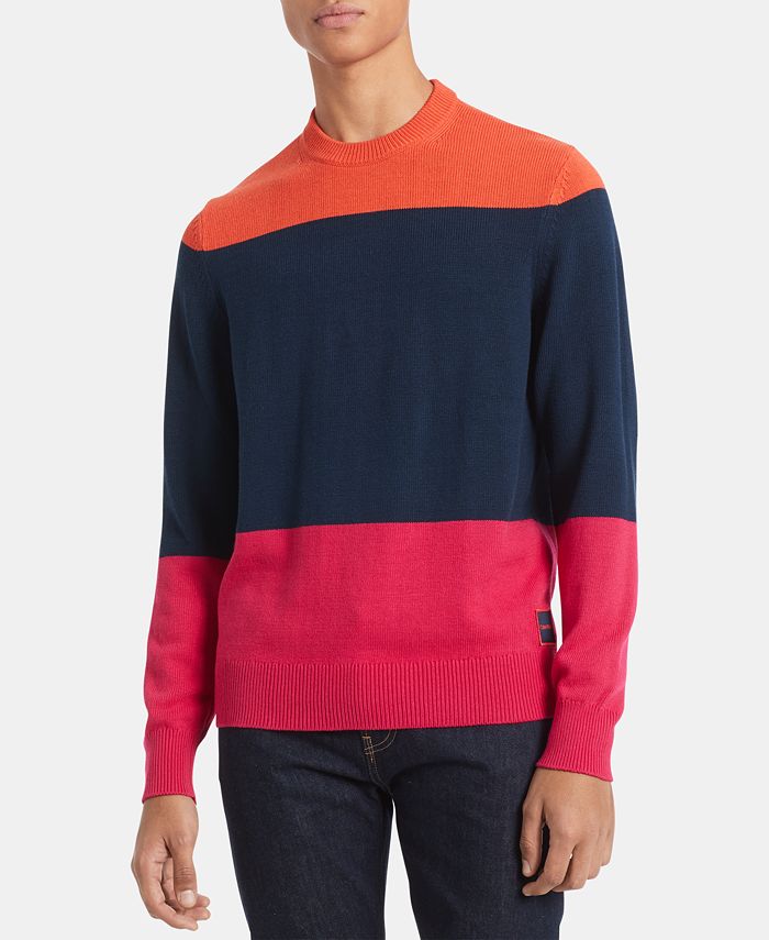 Calvin Klein Men's Colorblocked Sweater - Macy's