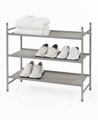 Neatfreak Harmony Twill Freestanding Stackable 3-Tier Shoe Rack - Macy's
