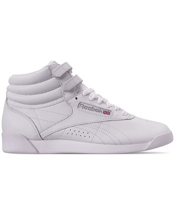 Reebok Women's Freestyle High Top Casual Sneakers from Finish Line - Macy's
