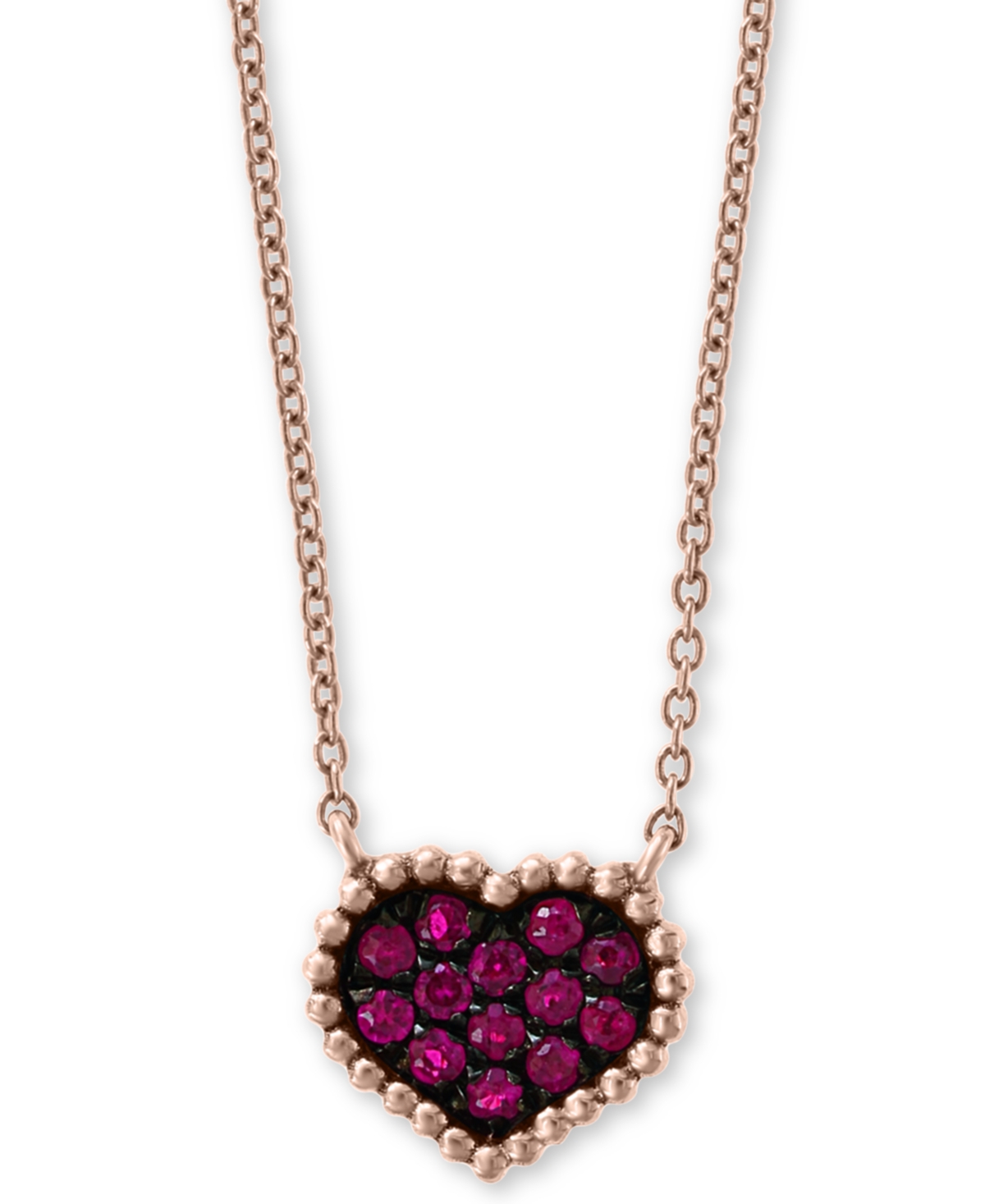 Click here for Effy Ruby (1/8 ct. t.w.) Heart 16 Pendant Necklace... prices