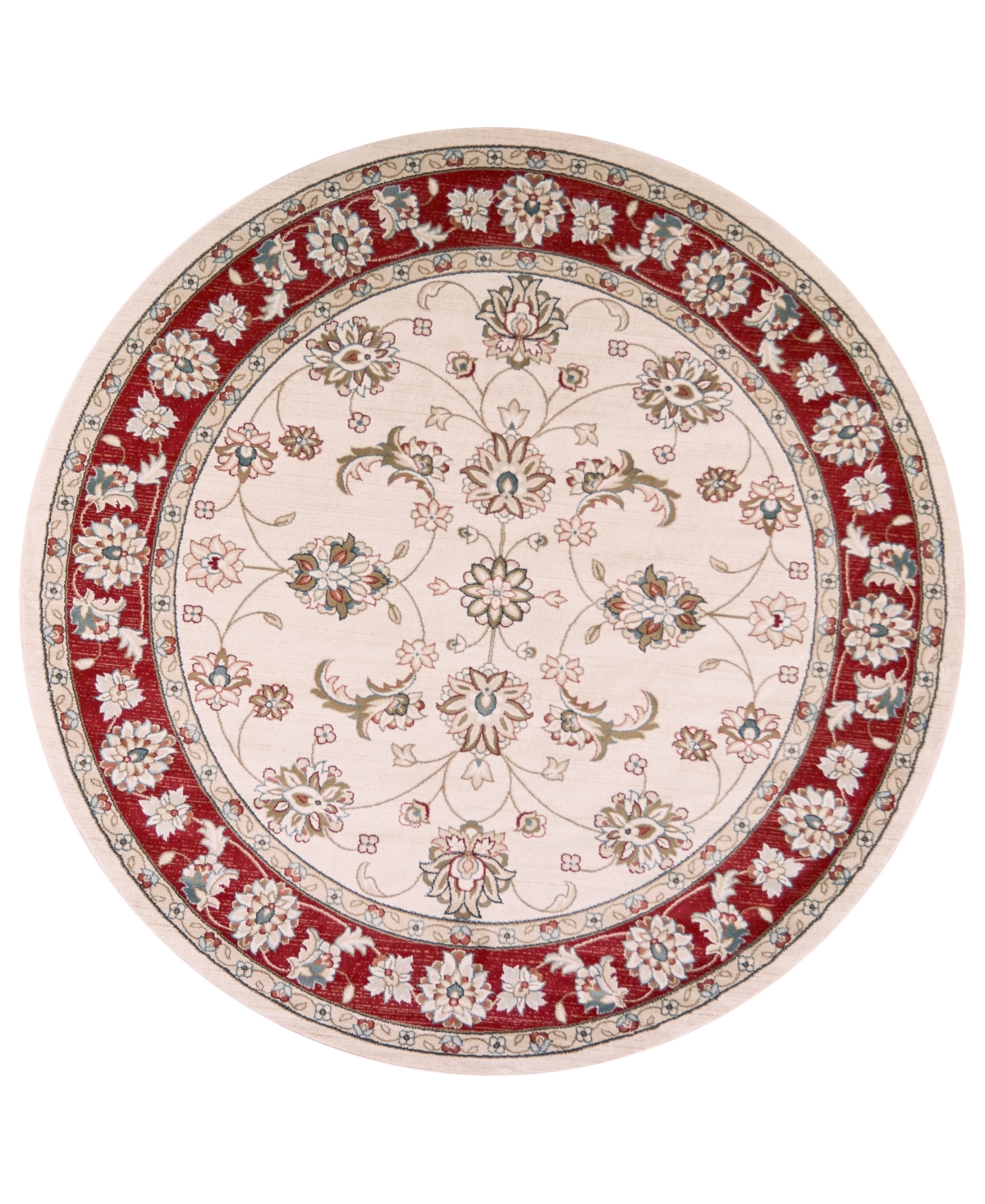 Click here for Kas Avalon Mahal 710 Round Area Rug - 5613 Ivory/R... prices