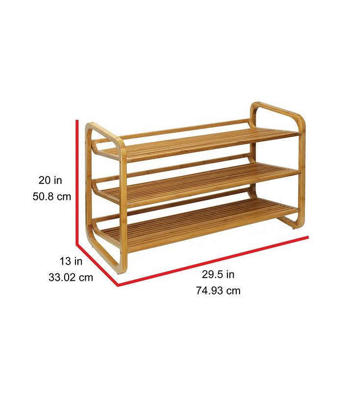 Oceanstar 3-Tier Bamboo Shoe Rack - Macy's