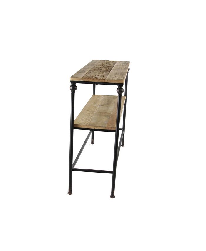 Rosemary Lane Farmhouse 31" x 41" Iron and Wood Console Table - Macy's
