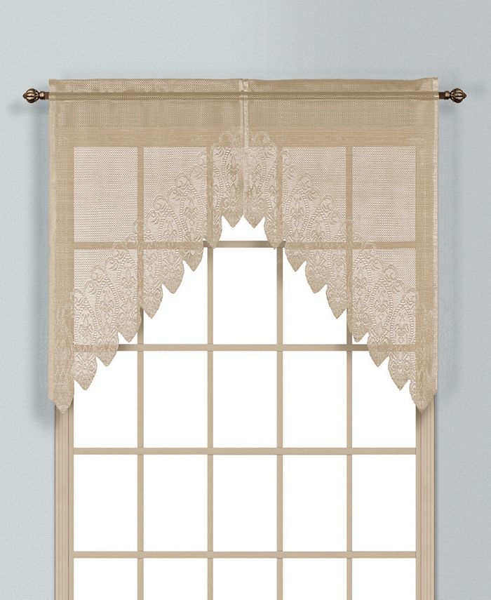 United Curtain Co Inc Valerie 52" X 38" Pair Of Kitchen Swags - Macy's