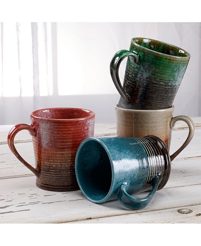 Over and Back Blaze Mugs Assorted Colors, Set Of 4 - Macy's
