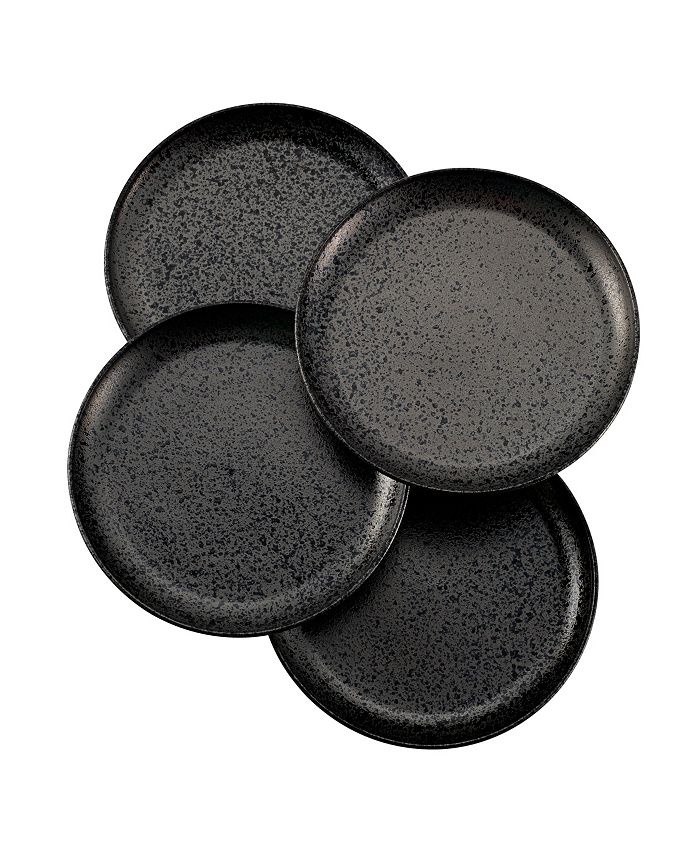 over&back Noir Dinner Plates - Set Of 4 - Macy's