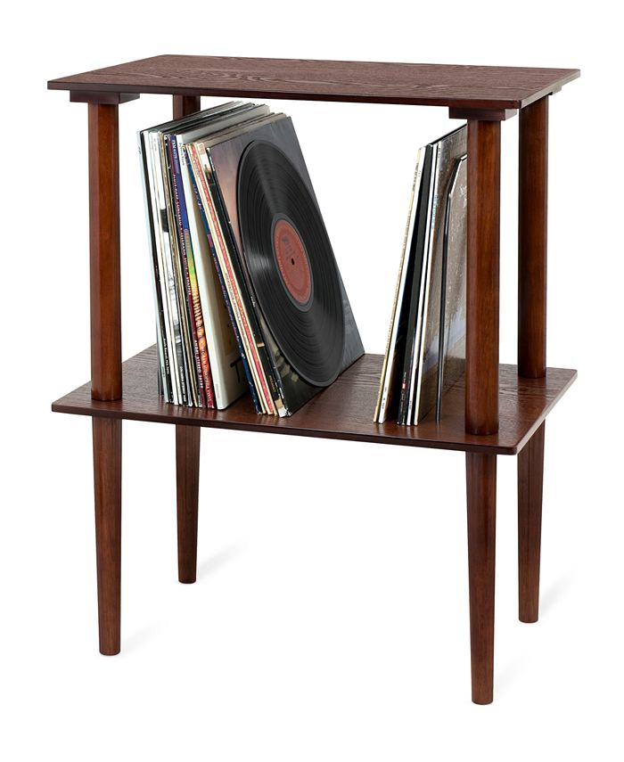 Innovative Technology Victrola Wooden Stand with Record Holder - Macy's