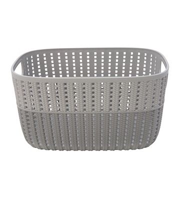 Simplify 2-Tone Decorative Medium Storage Basket - Macy's