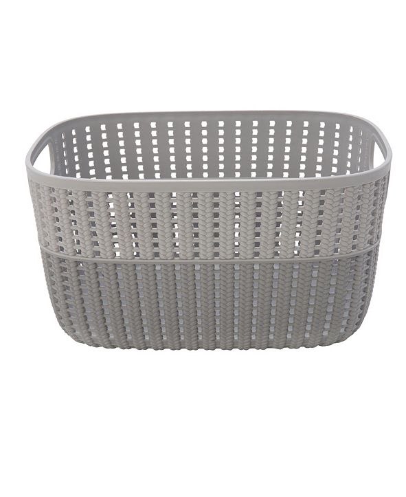 Simplify 2-Tone Decorative Medium Storage Basket & Reviews - Cleaning ...