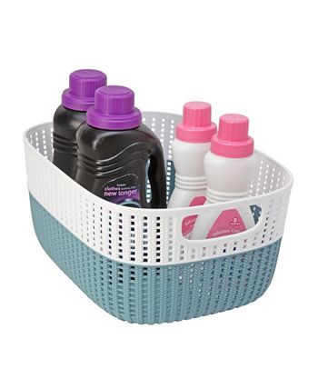 Simplify 2-Tone Decorative Large Storage Basket in Marine - Macy's
