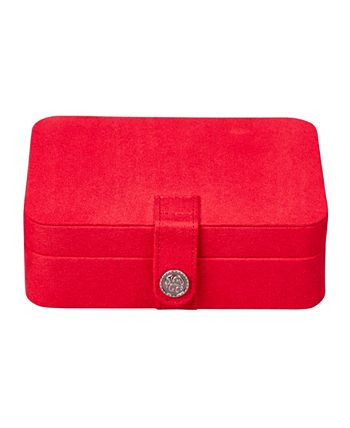 Mele & Co Giana Plush Fabric Jewelry Box with Lift Out Tray - Macy's