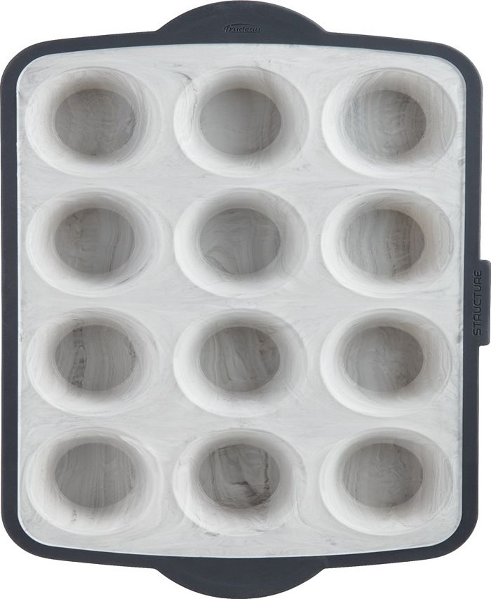 Trudeau Structured Silicone 12 Count Muffin Pan Marble - Macy's