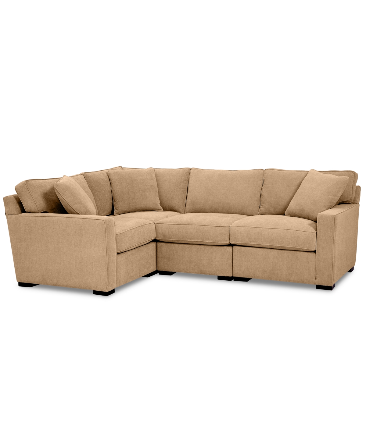 Radley Fabric 4-Pc. Sectional Sofa with Corner Piece  Created for Macys - Heavenly Caramel