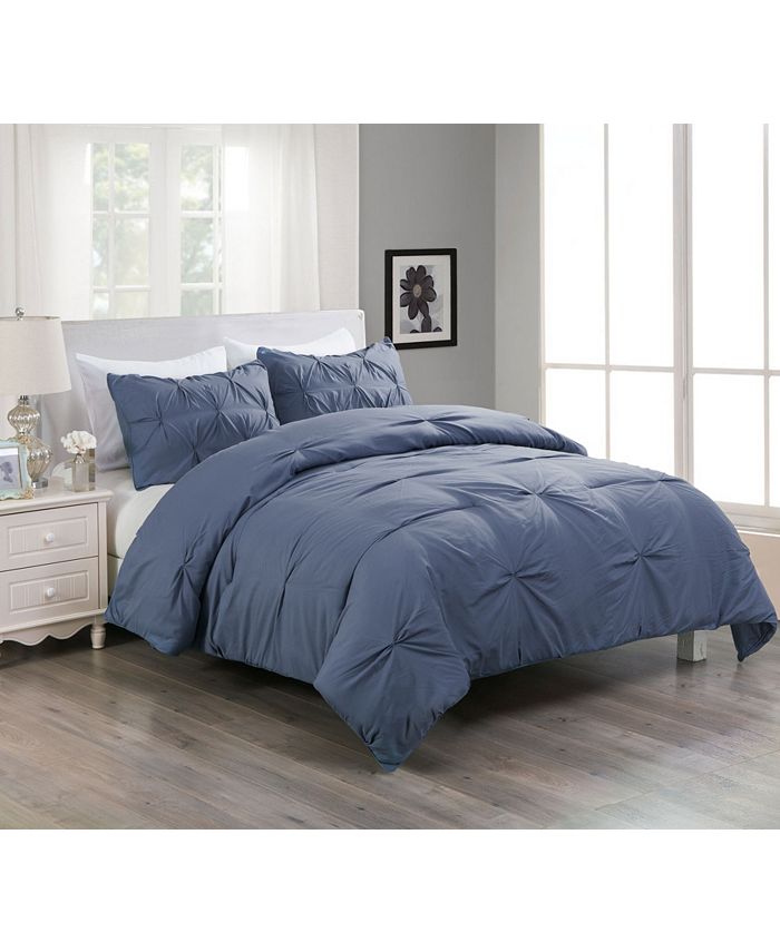 Lotus Home Pintuck Comforter Mini Set With Water and Stain Resistance ...