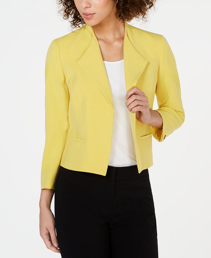 Nine West Stretch Wide-Lapel Flyaway Jacket - Macy's