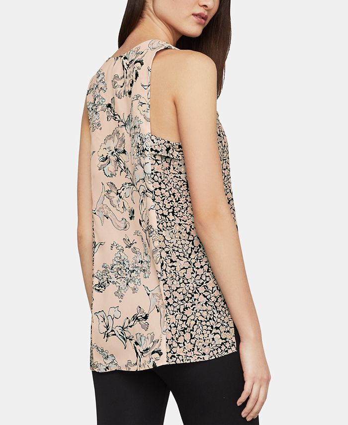 BCBGMAXAZRIA Vicky Printed-Blocked Tank Top - Macy's