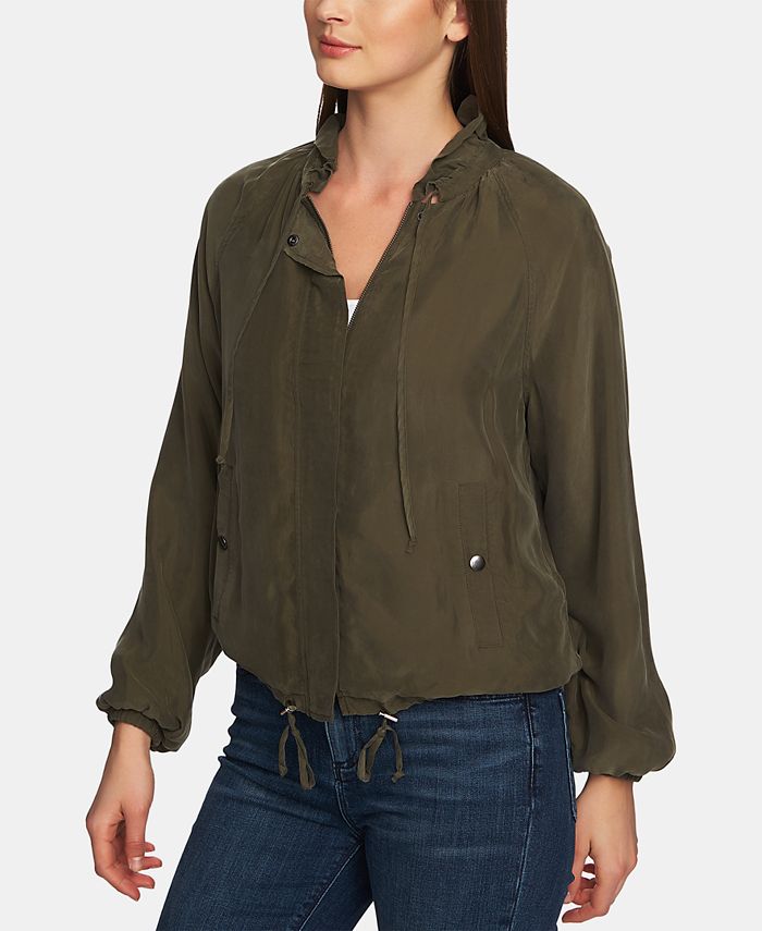 1.STATE Drawstring Cupro Soft Bomber Jacket - Macy's