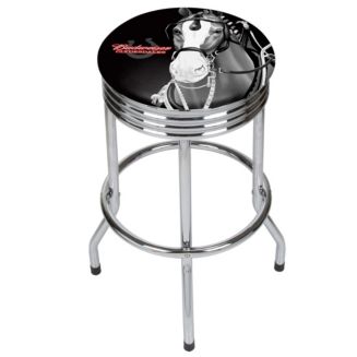 Budweiser Chrome Ribbed Bar Stool - Macy's