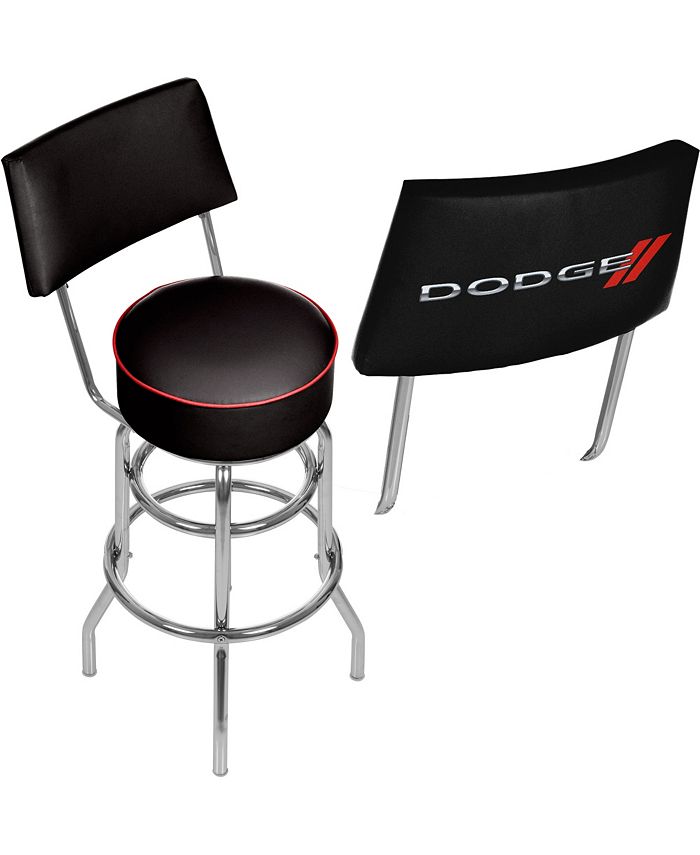 Trademark Global Dodge Swivel Bar Stool with Back & Reviews - Furniture ...