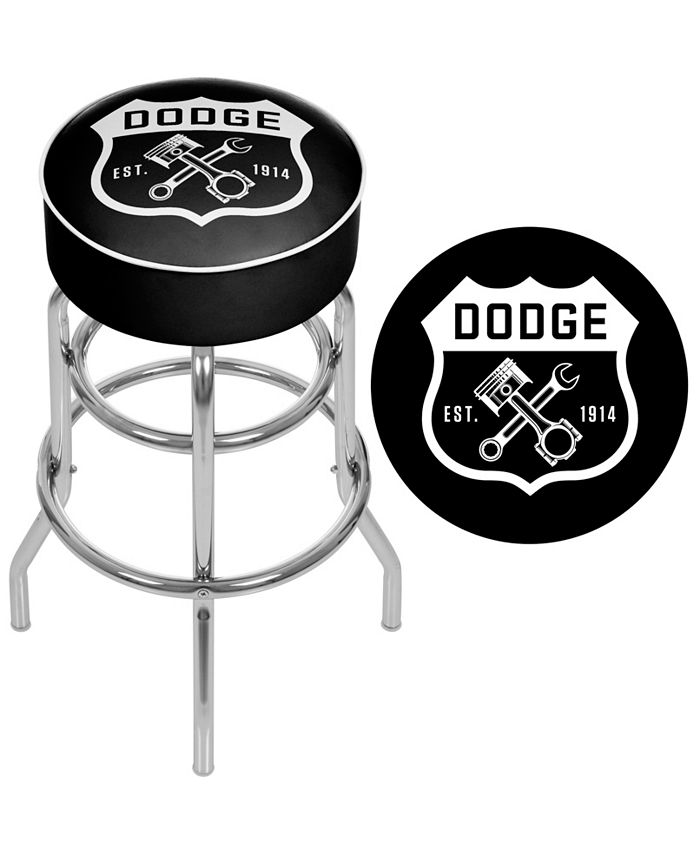 Trademark Global Dodge Garage Padded Swivel Bar Stool - Macy's