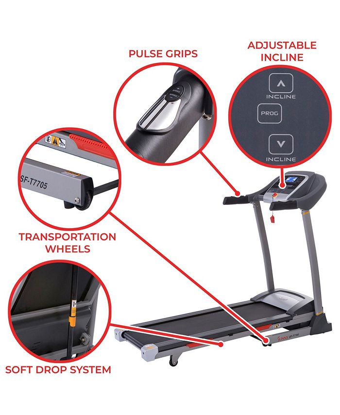 Sunny Health & Fitness Sunny Health and Fitness Treadmill with Auto ...