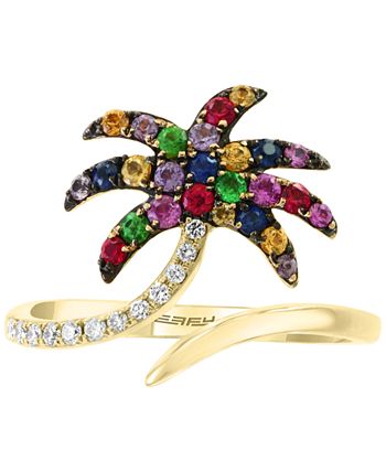 EFFY Collection EFFY® Multi-Sapphire (1/2 ct. t.w.) and Diamond (1/10 ...