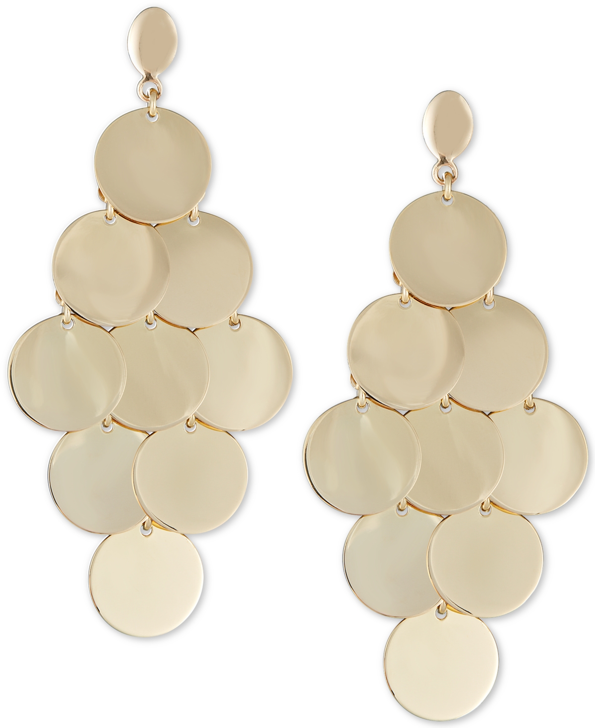 Click here for Multi-Disc Dangle Drop Earrings in 14k Gold-Plated... prices