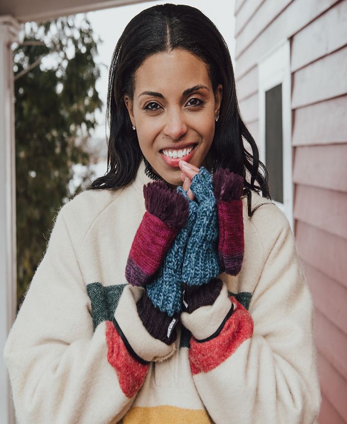 Muk Luks Women's Fingerless Flip Mittens - Macy's