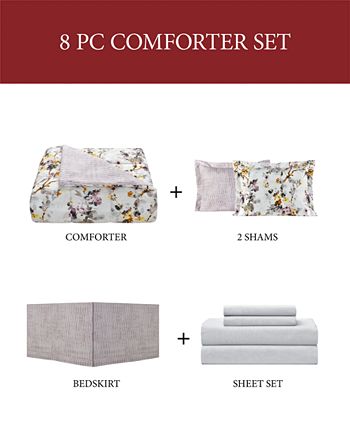 Fairfield Square Collection Haley Reversible 8-Pc. Full Comforter Set ...