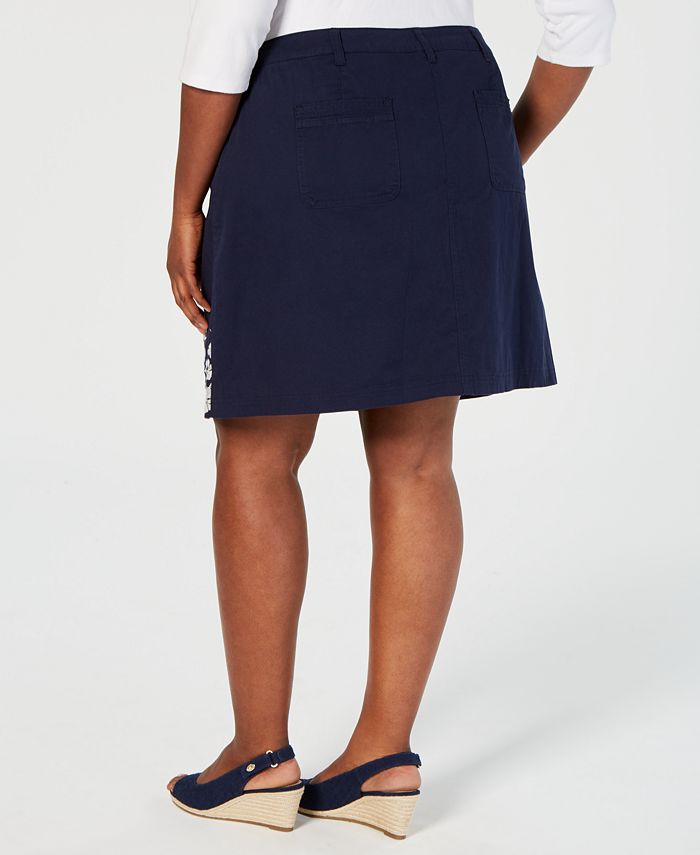 Karen Scott Plus Size Printed Skort, Created for Macy's - Macy's